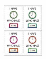 I Have Who Has Telling Time to the Hour - Easy Peasy Learners