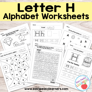 Letter H Worksheets - Alphabet Series - Easy Peasy Learners