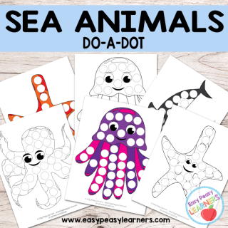 Free Sea Animals Do a Dot Printables - Easy Peasy Learners